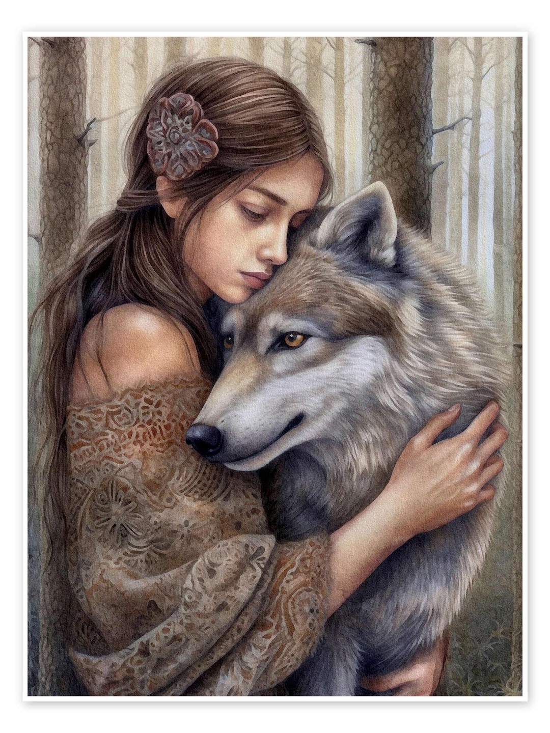 Wolf Girl 3D Printable STL – Fantasy Warrior Model for Collectors ...