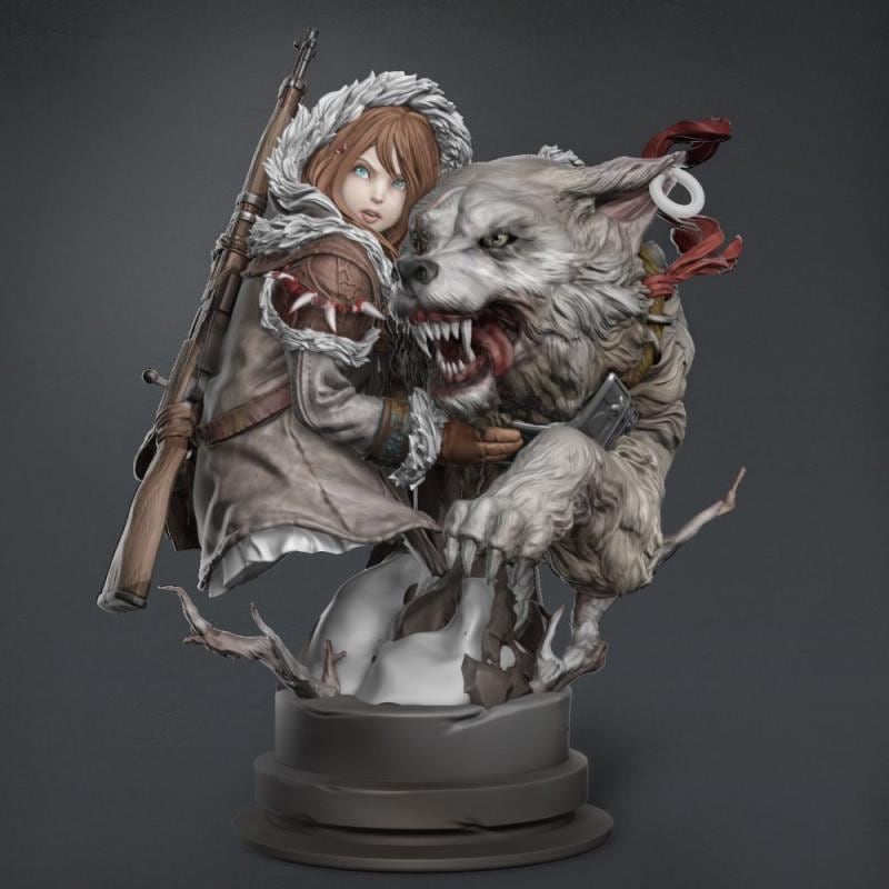 Wolf Girl 3D Printable STL Fantasy Warrior Model for Collectors ...