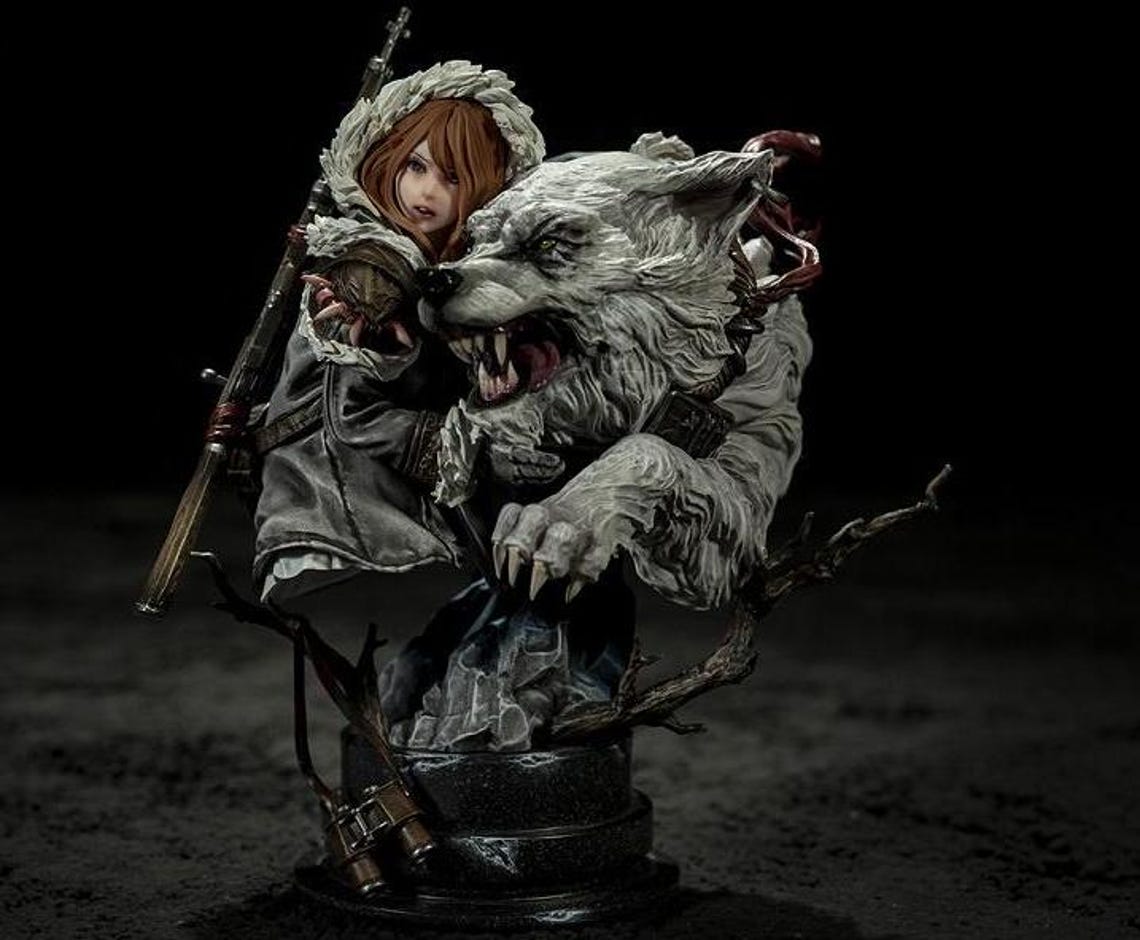 Wolf Girl 3D Printable STL Fantasy Warrior Model for Collectors ...