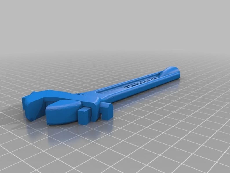 Adjustable Wrench STL File – Printable Spanner Tool for Workshop ...