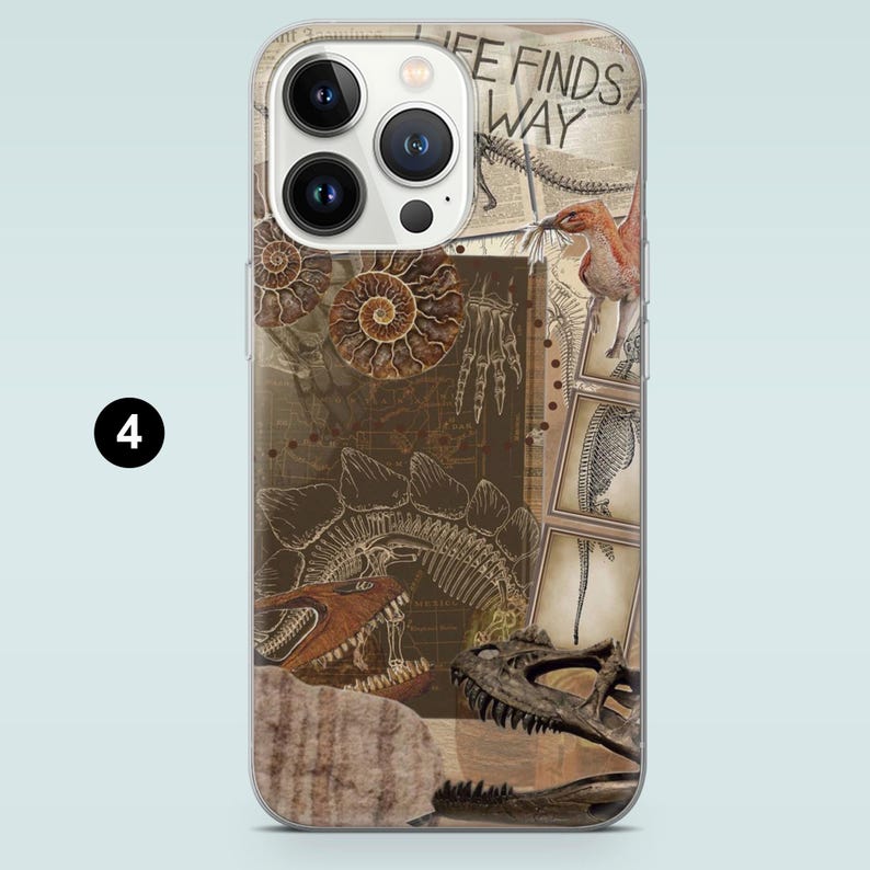 Dinosaur Phone Case Fossil T-rex Skeleton Cover for iPhone 17pro, 16 ...