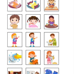 Printable Daily Routine Checklist for Kids. Kids Chore Chart Morning ...