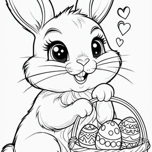 19 Page Easter Coloring Book for Kids | Printable Digital Download ...