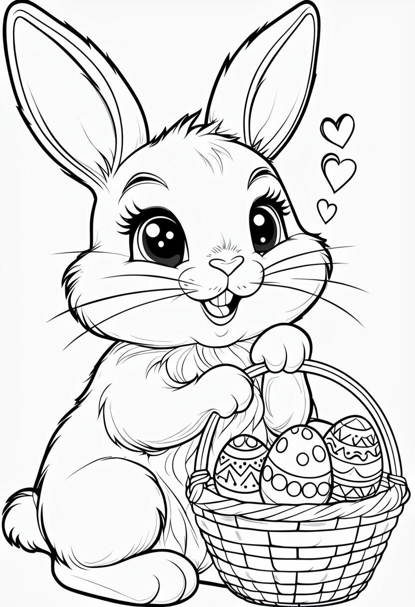 19 Page Easter Coloring Book for Kids | Printable Digital Download - Etsy