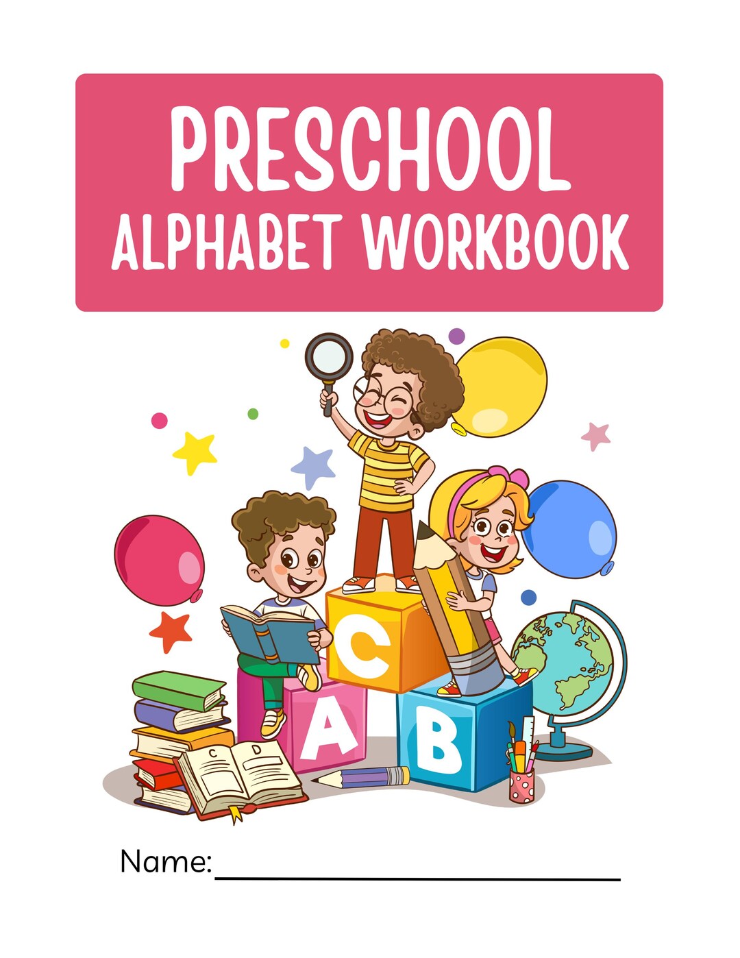 Preschool Alphabet Workbook | 108-page |. ABC Activity Book | Digital ...