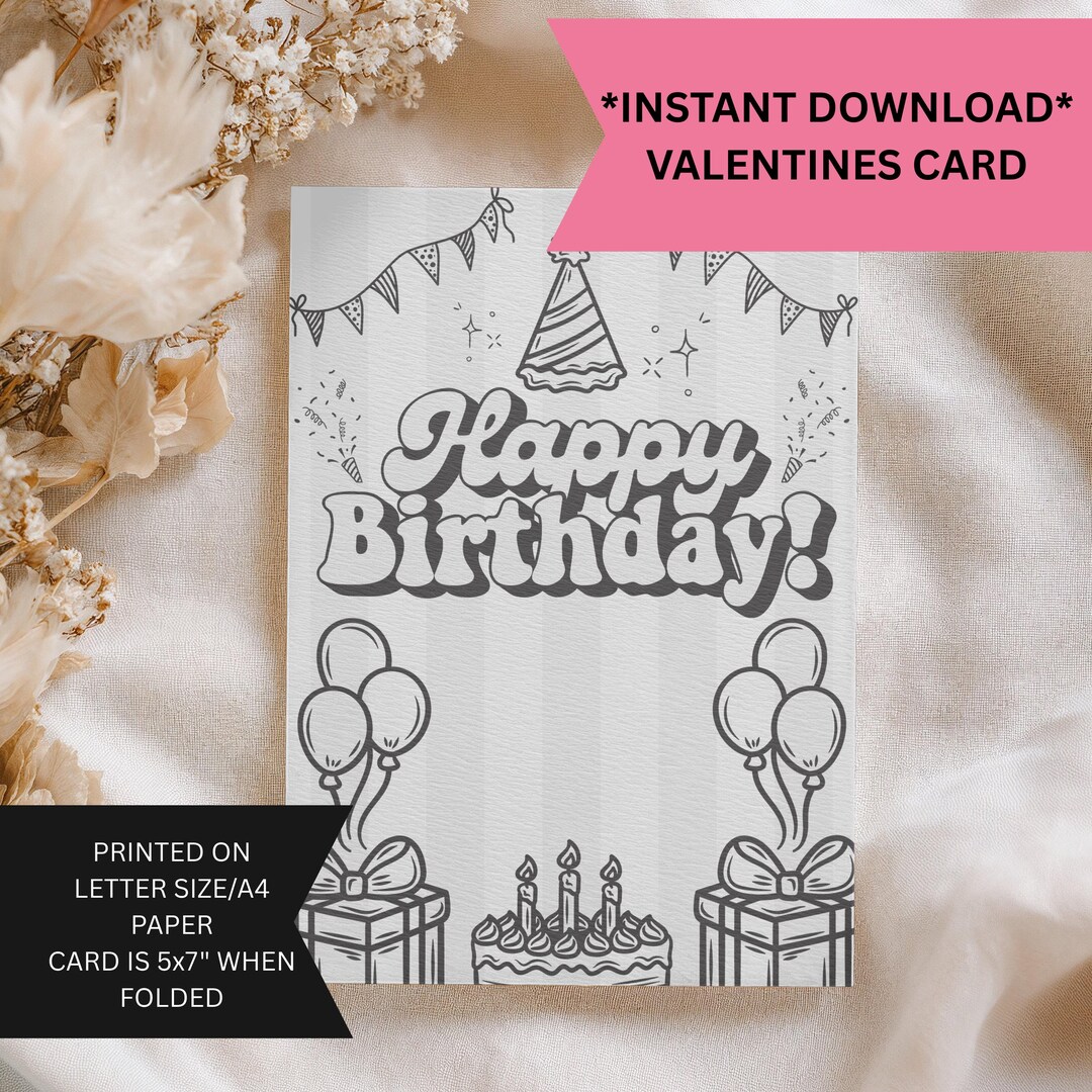 Printable Valentines Day Card Instant Download Charming Love Card ...