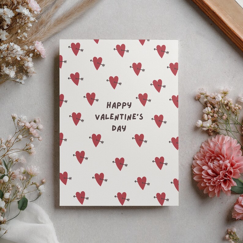 Valentines Day Card Printable Instant Download Romantic Love Card for ...