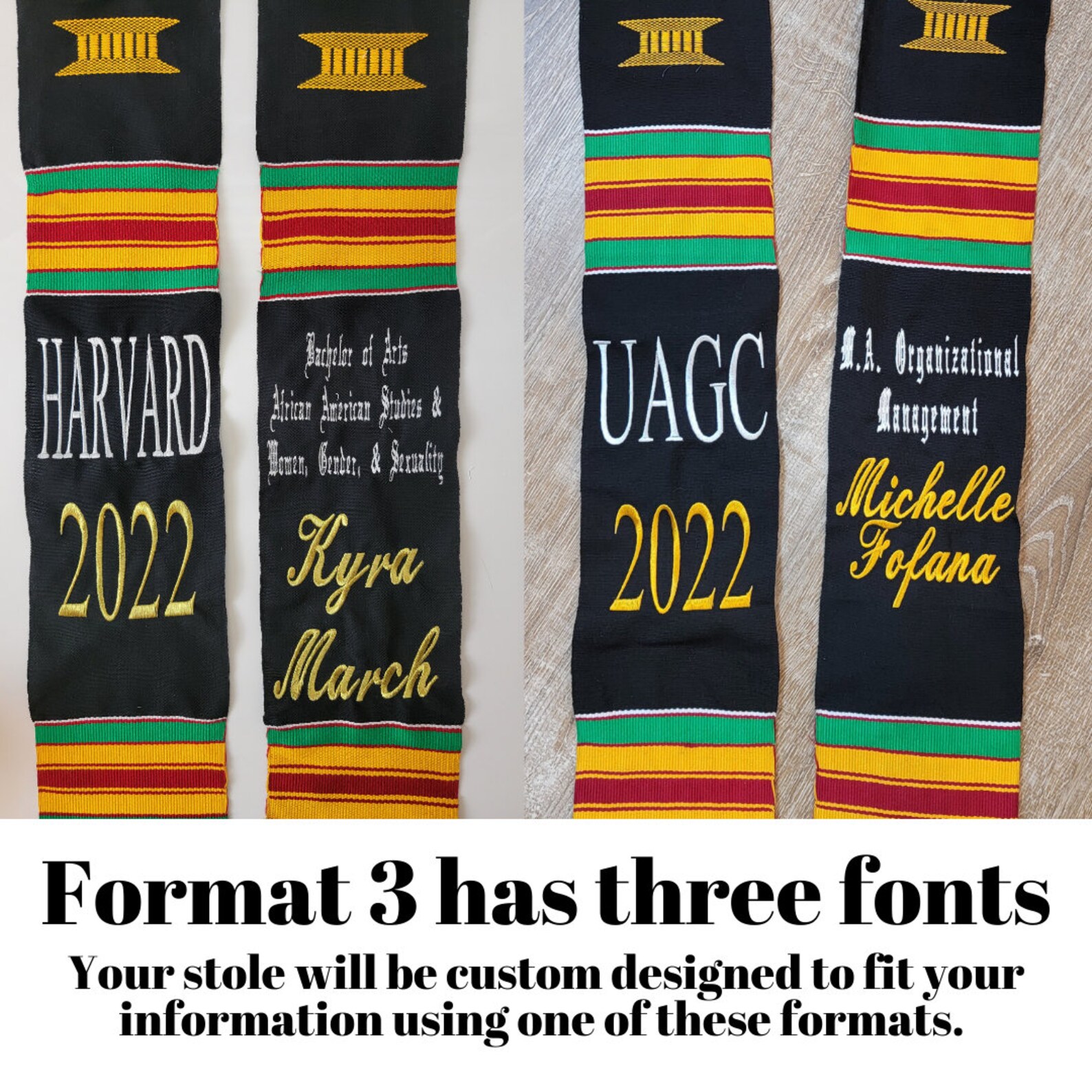 Custom Embroidered Graduation Stole 2022 Graduation Gift | Etsy