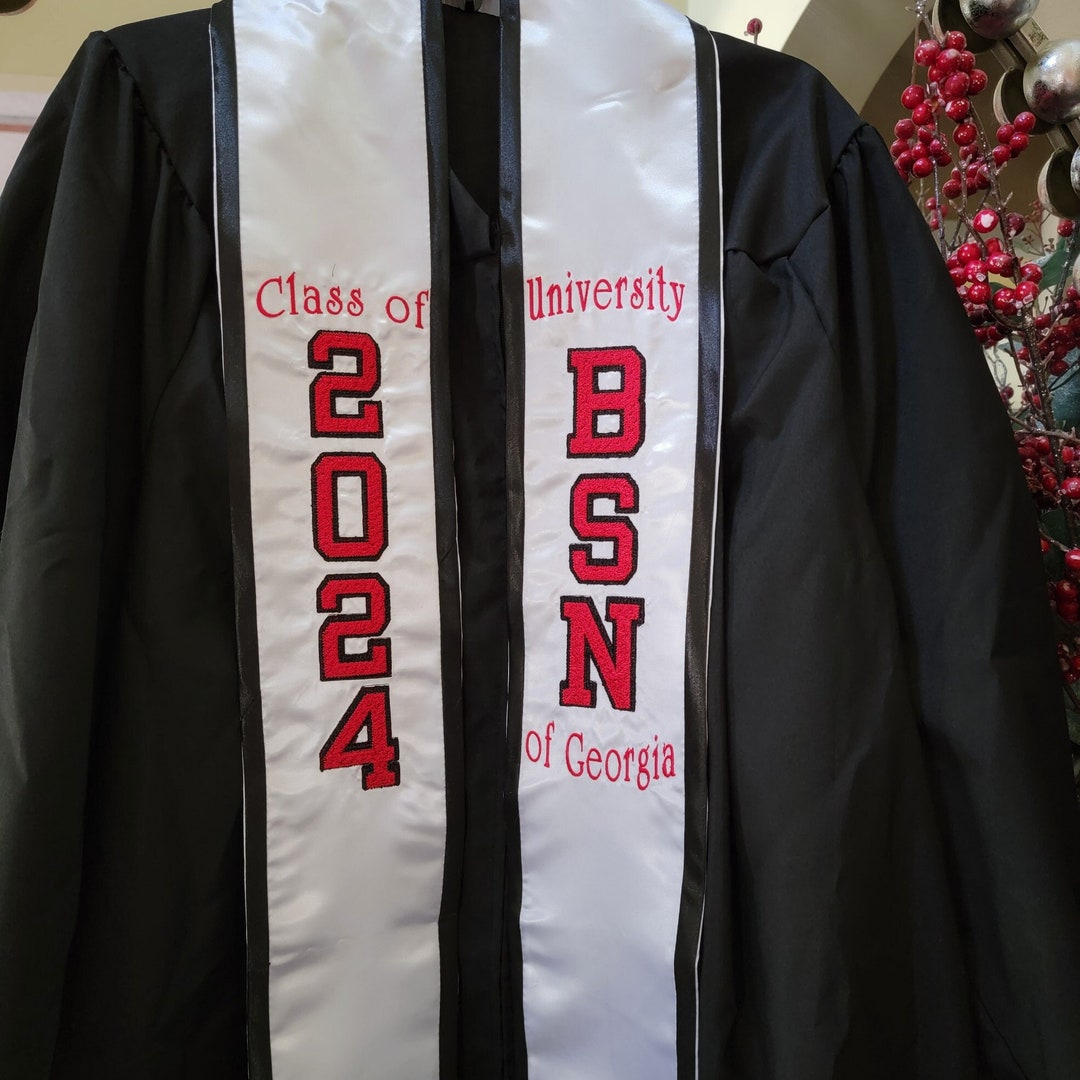 Design Your Own Graduation Stole Custom Embroidered Satin Graduation ...