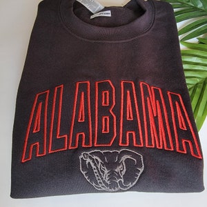Alabama Embroidered Crewneck Sweatshirt, Hoodie, or T-shirt for Women ...