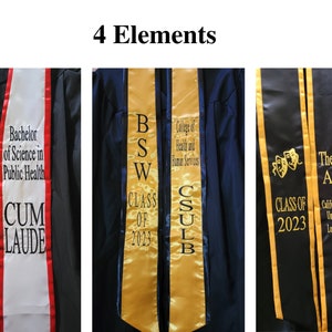 Design Your Own Graduation Stole - Custom Embroidered Satin Graduation ...