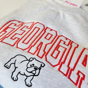 Georgia Embroidered Crewneck Hoodie Sweatshirt for Women or Men ...