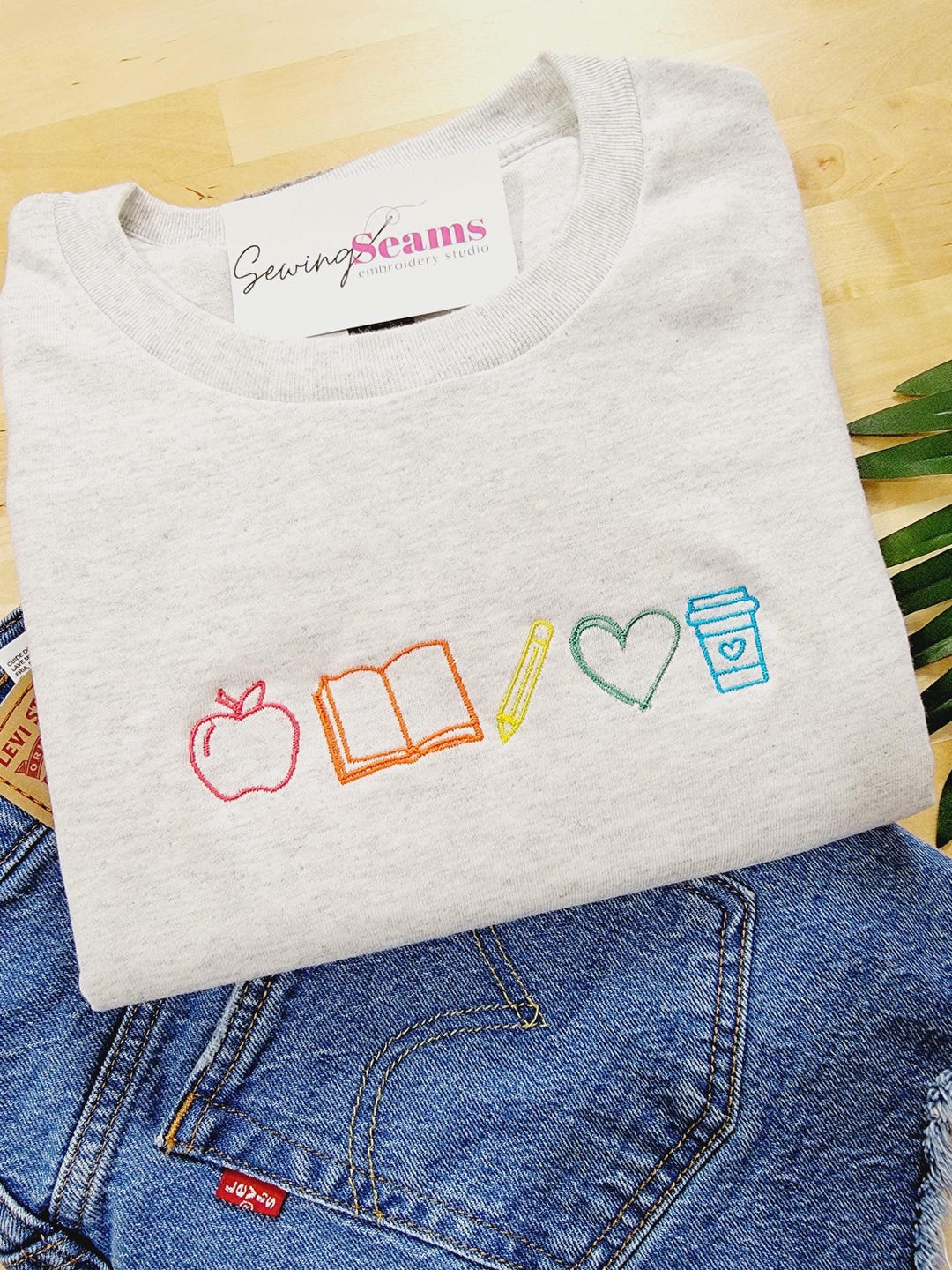 Teacher Elements Embroidered T-shirt - Teacher Appreciation Gift - Cute ...