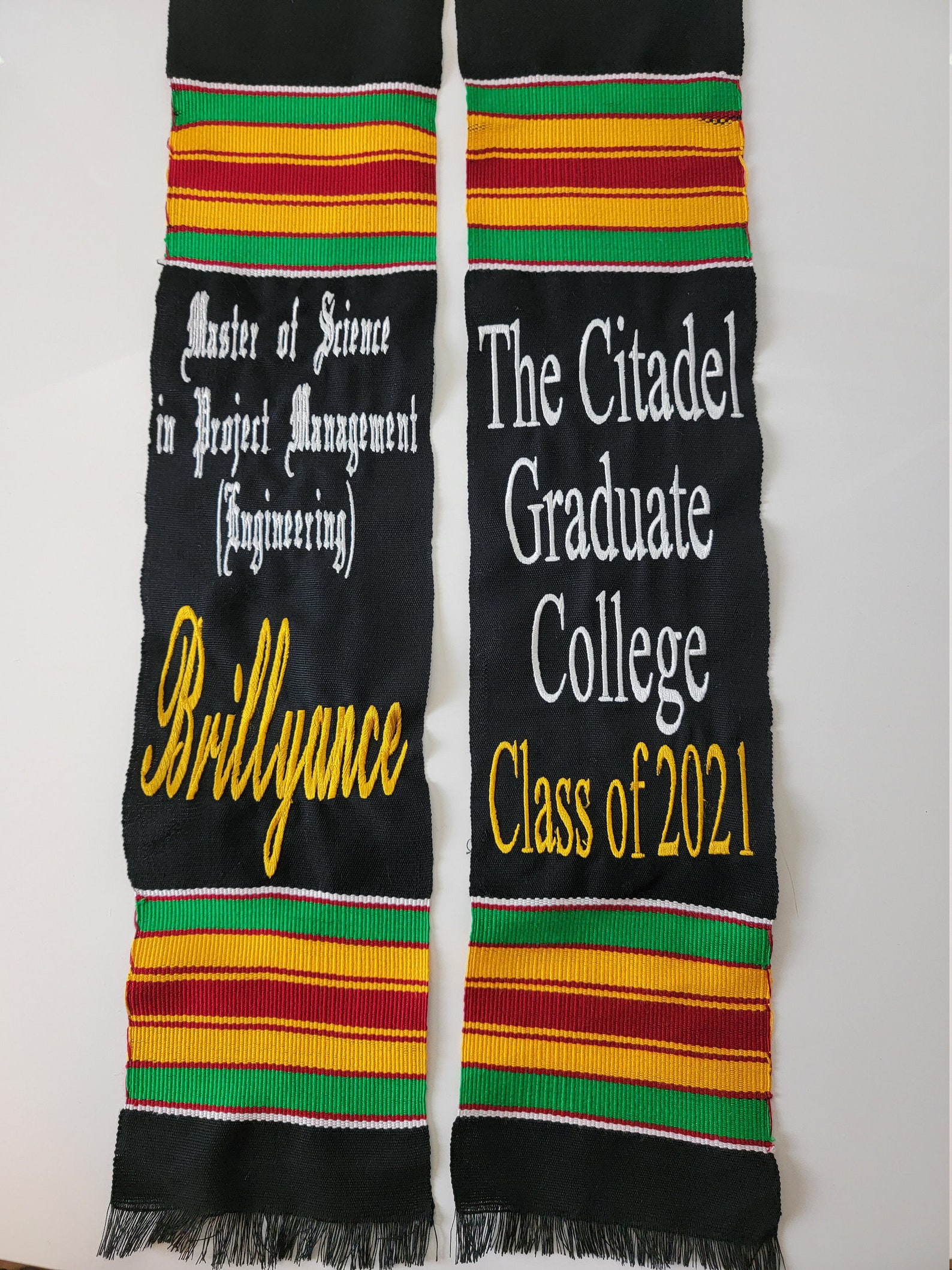 Custom Embroidered Graduation Stole 2022 Graduation Gift | Etsy