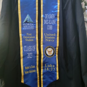 First Generation Graduation Stole Design Your Own Custom Embroidered ...