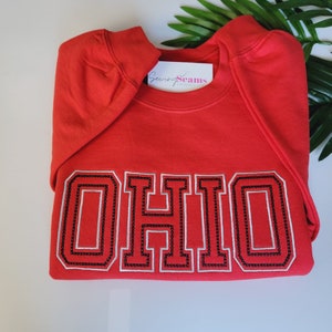 OHIO Embroidered Crewneck Sweatshirt for Women or Men - Ohio State ...