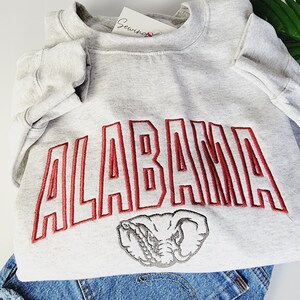 Alabama Embroidered Crewneck Sweatshirt, Hoodie, or T-shirt for Women ...