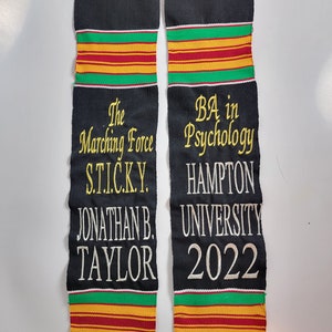 Custom Embroidered Graduation Stole 2022 Graduation Gift | Etsy