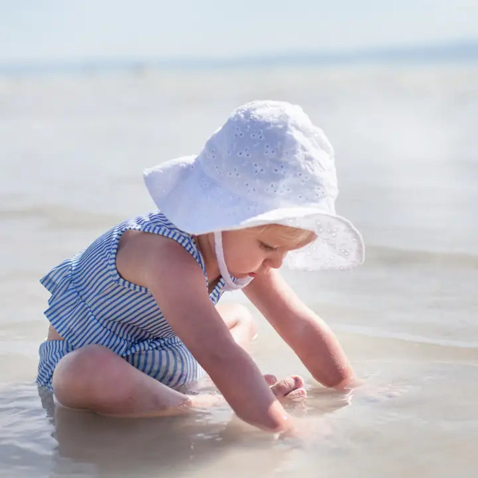 Eyelet Kid's Bucket Hat UPF 50+ - Beach Sun Hat for Babies, Kids ...