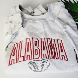 Alabama Embroidered Crewneck Sweatshirt, Hoodie, or T-shirt for Women ...