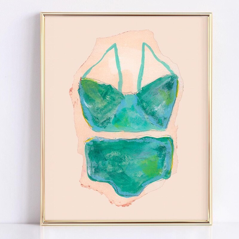 Bathing Suit Art - Etsy
