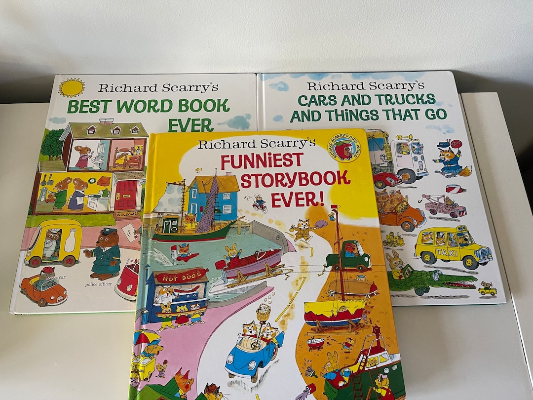 Set of 3 Richard Scarry’s Oversized Hardcover Books - Etsy
