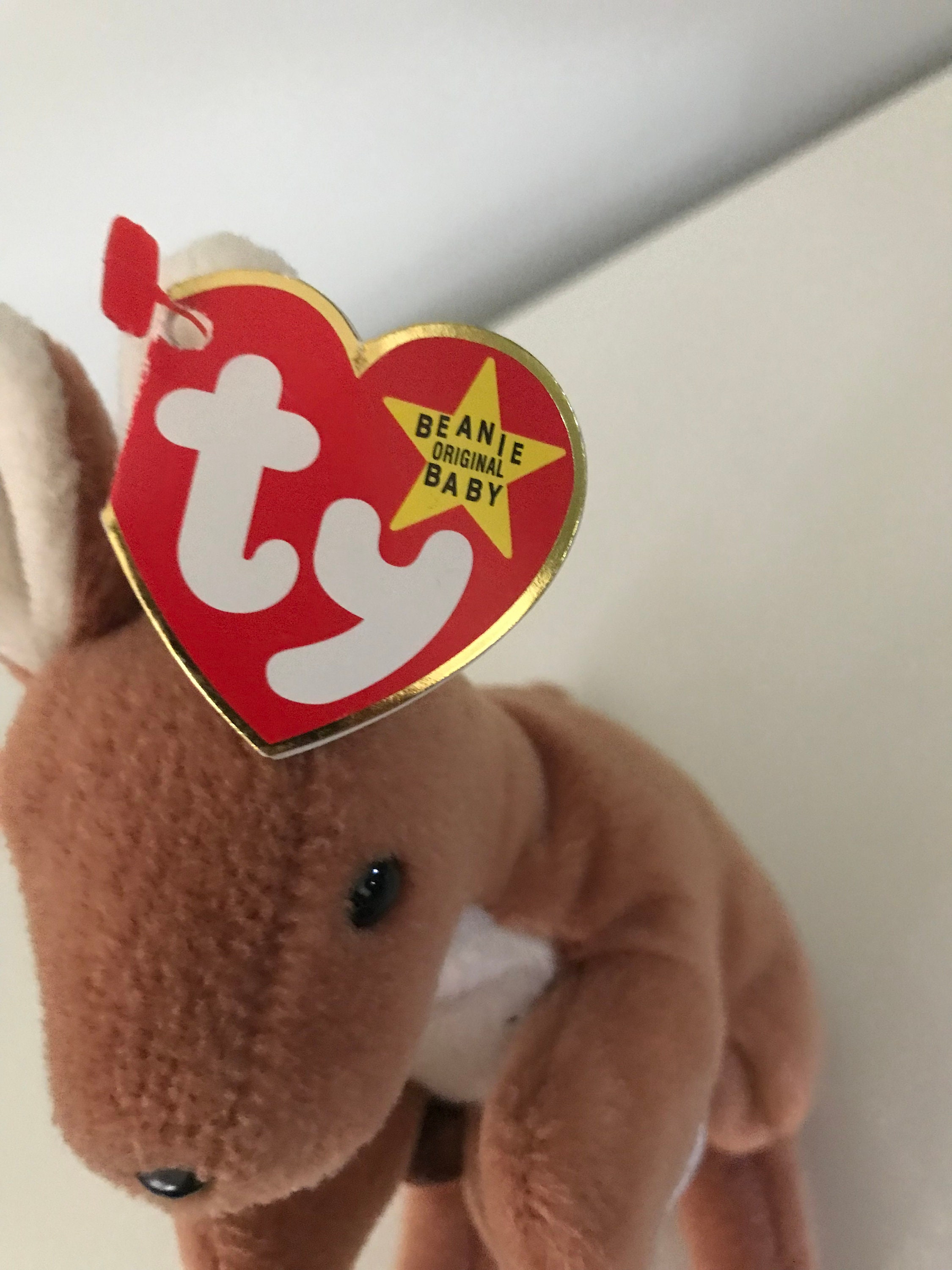 Vintage 1996 Ty Pouch the Kangaroo Beanie Baby - Etsy