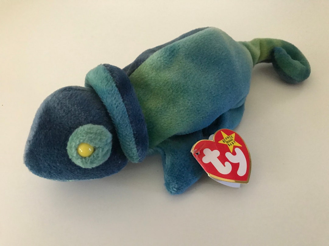 Vintage 1997 Ty Rainbow the Chameleon Beanie Baby - Etsy