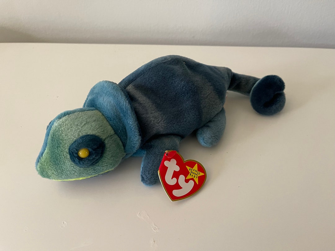 Vintage 1997 Ty Rainbow the Chameleon Beanie Baby - Etsy