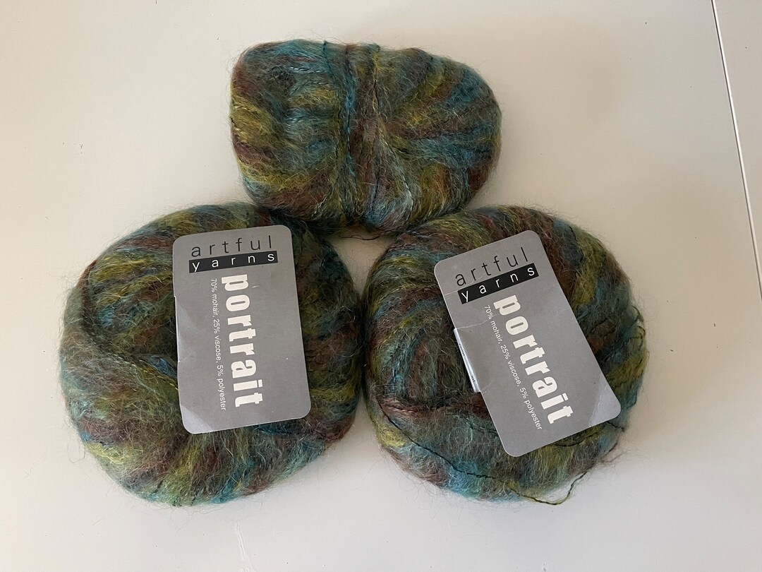 Vintage Artful Yarns Portrait Mohair Blend Yarn Lot of 3 Skeins - Etsy