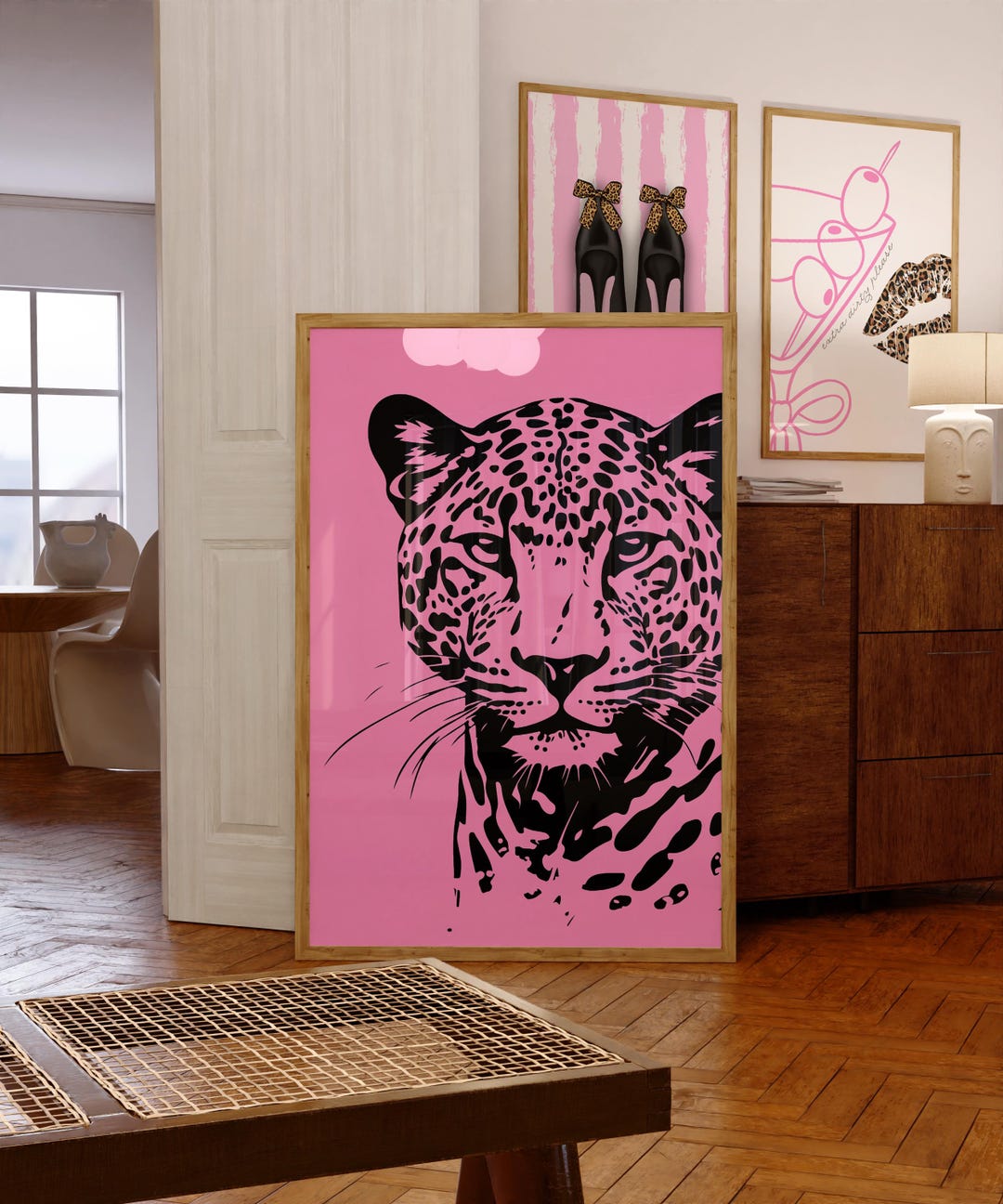 Pink Cheetah Print Poster: Trendy Glam Wall Art (digital Download) - Etsy