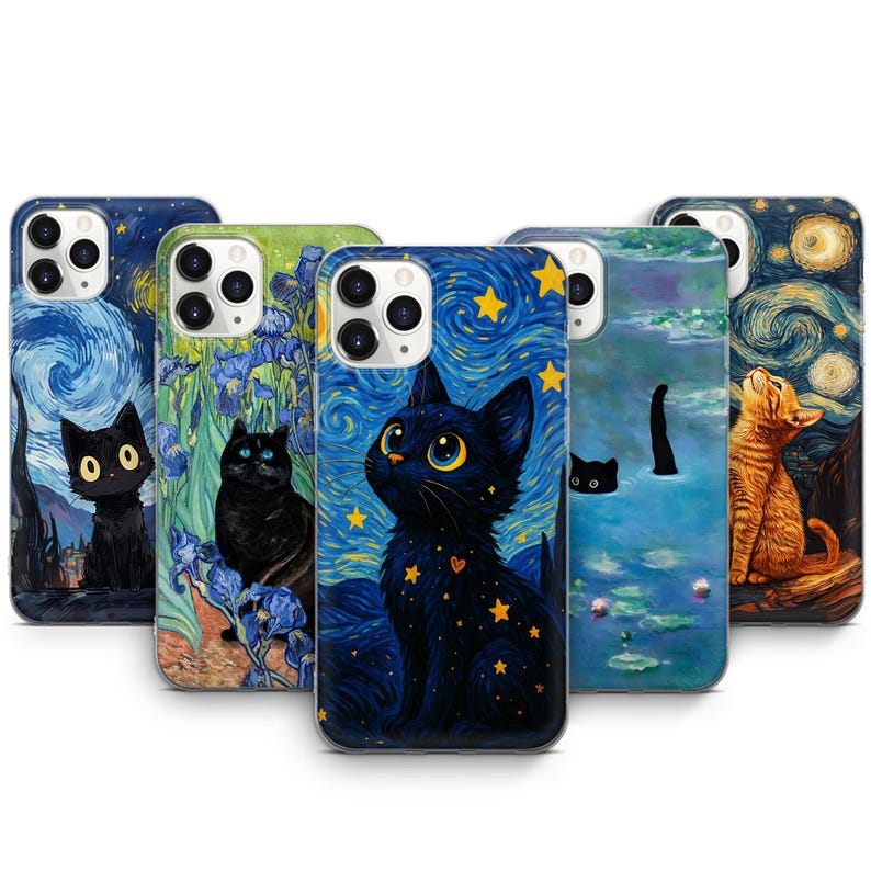 Cat Meme Van Gogh Phone Case Vincent Painting Art iPhone Case 17 Promax ...
