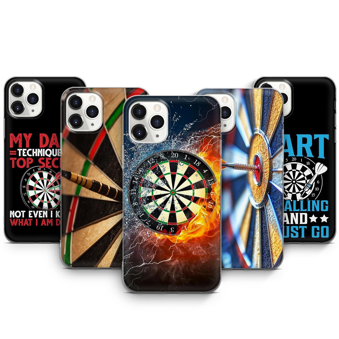 Bullseye Aim Sport Darts Phone Case for iPhone 16 Pro Max 15, 14, 13 ...