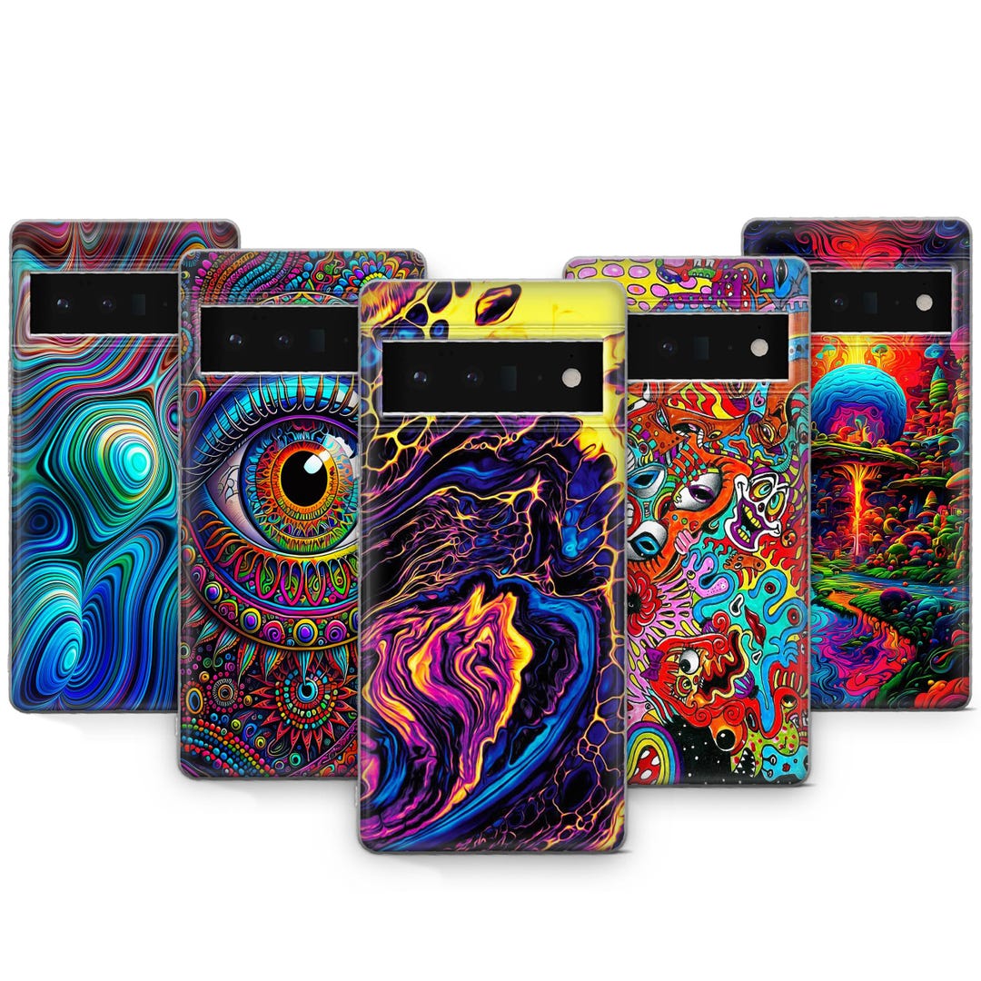 Psychedelic Trippy Phone Case Retro Vibes Google Pixel Case 10 Proxl 9 ...