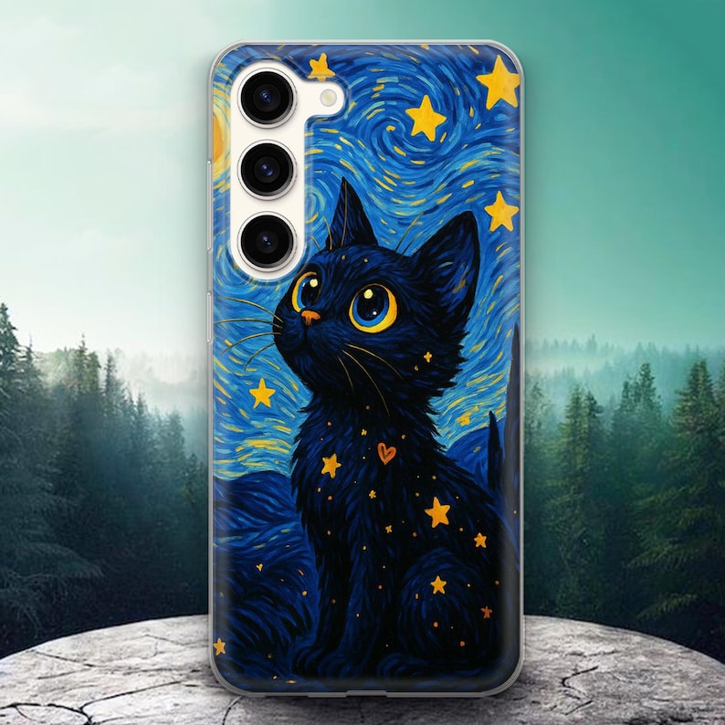 Cat Meme Van Gogh Phone Case Vincent Parody Case for Samsung Galaxy S26 ...