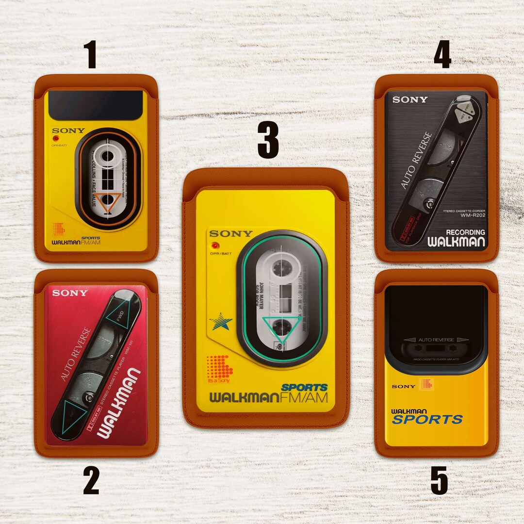 Vintage Audio Music Retro Walkman Player PU Leather Magsafe Magnetic ...