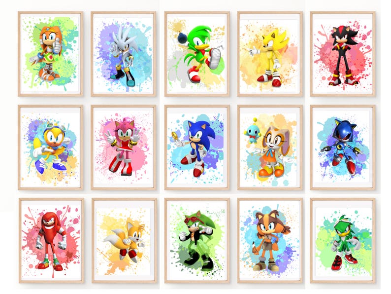 Sonic and Friends Digital Download Art 20 Prints - Etsy