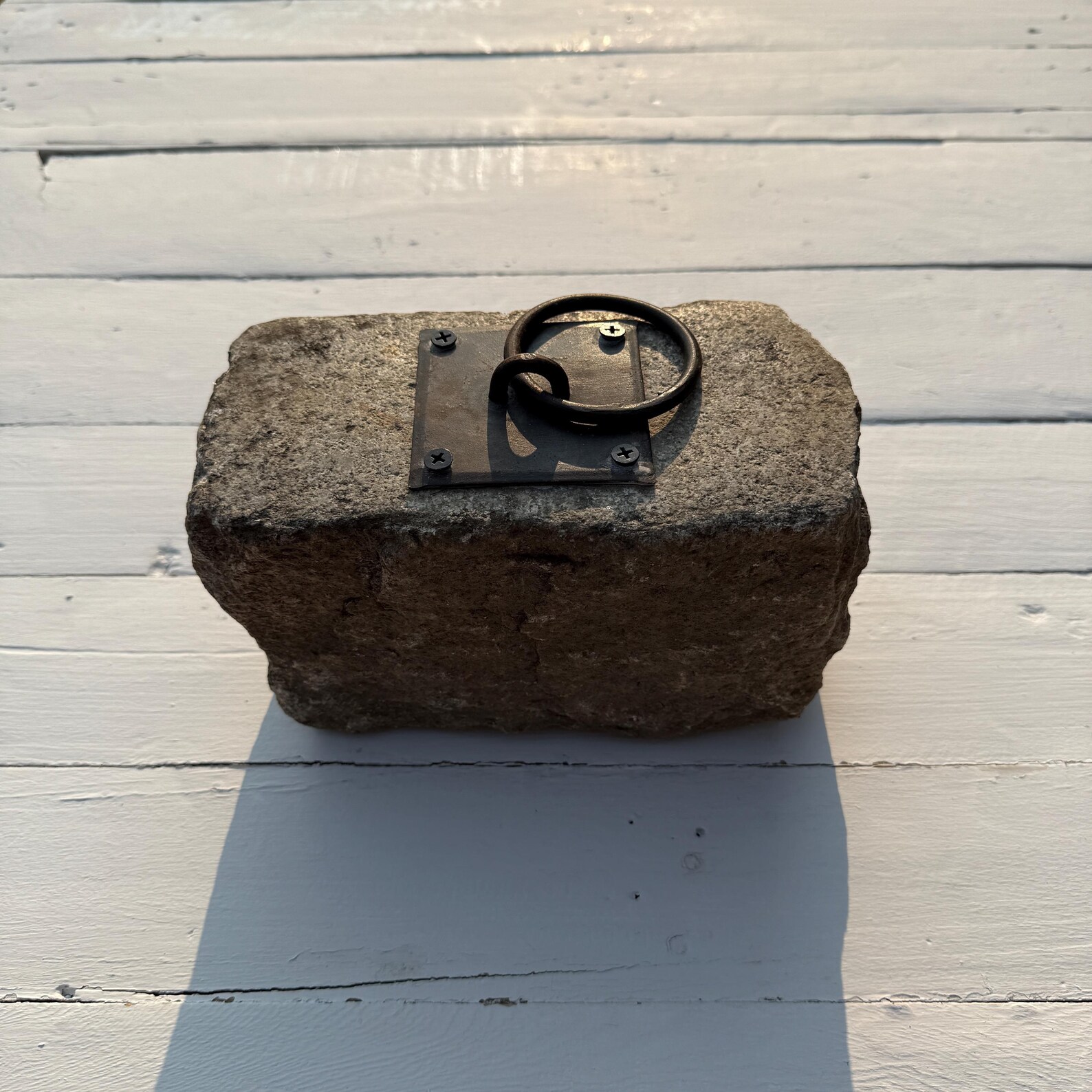Reclaimed NYC Cobblestone Door Stopper: Medieval Cast Iron Ring - Etsy