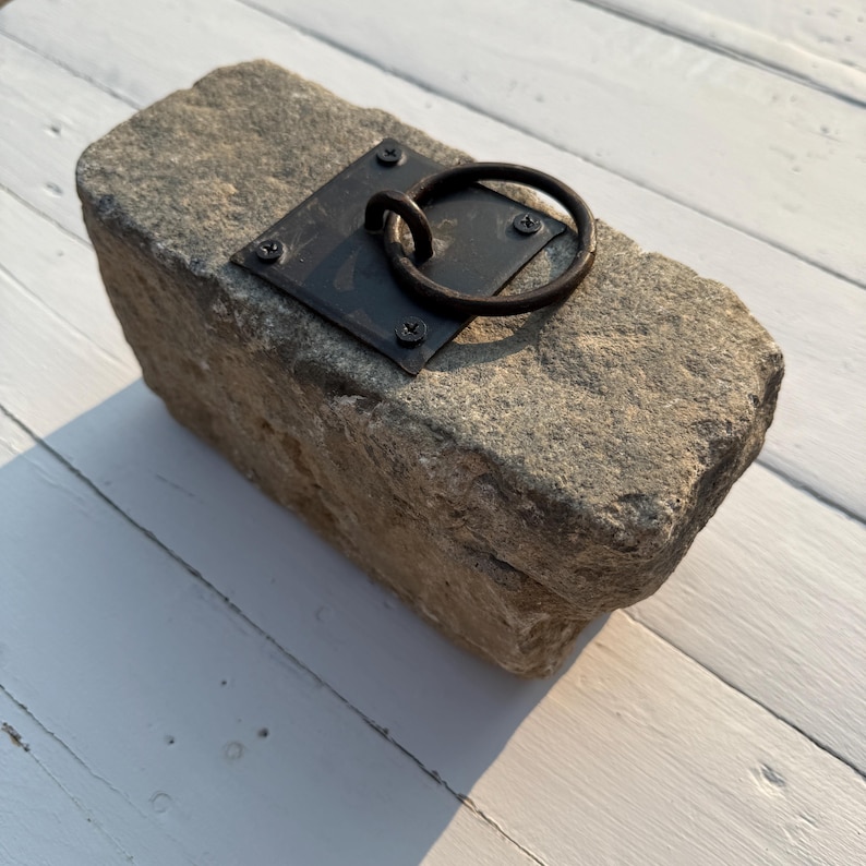 Reclaimed NYC Cobblestone Door Stopper: Medieval Cast Iron Ring - Etsy