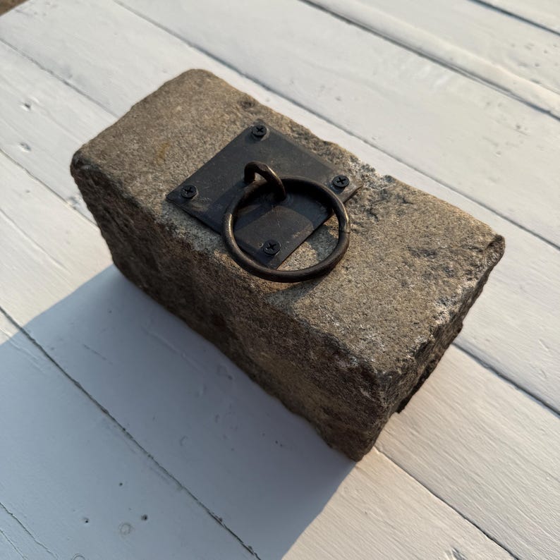 Reclaimed NYC Cobblestone Door Stopper: Medieval Cast Iron Ring - Etsy