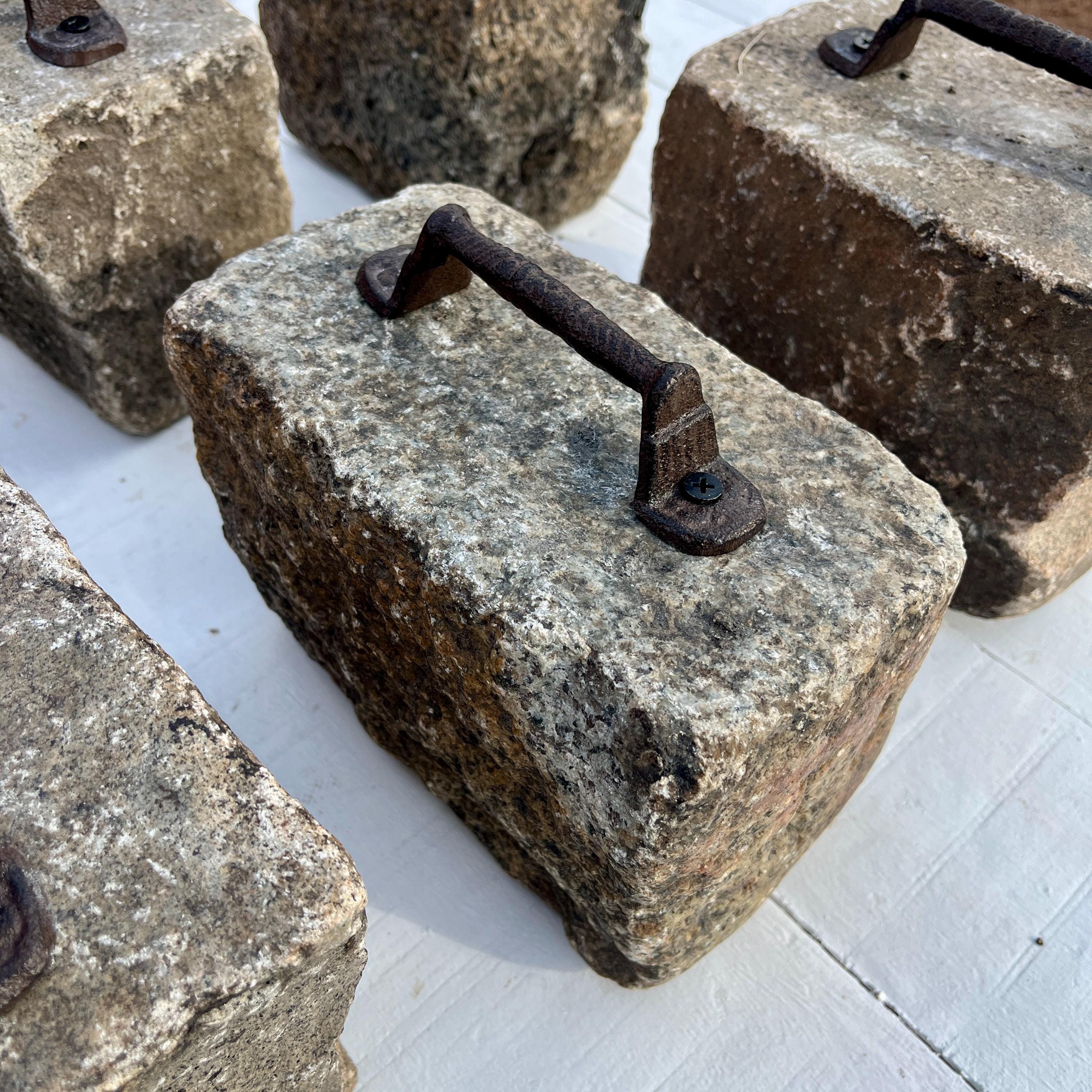 Reclaimed NYC Cobblestone Door Stopper With Antique Handle – Handmade ...
