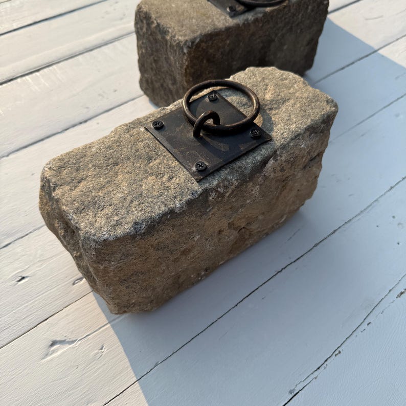 Reclaimed NYC Cobblestone Door Stopper: Medieval Cast Iron Ring - Etsy