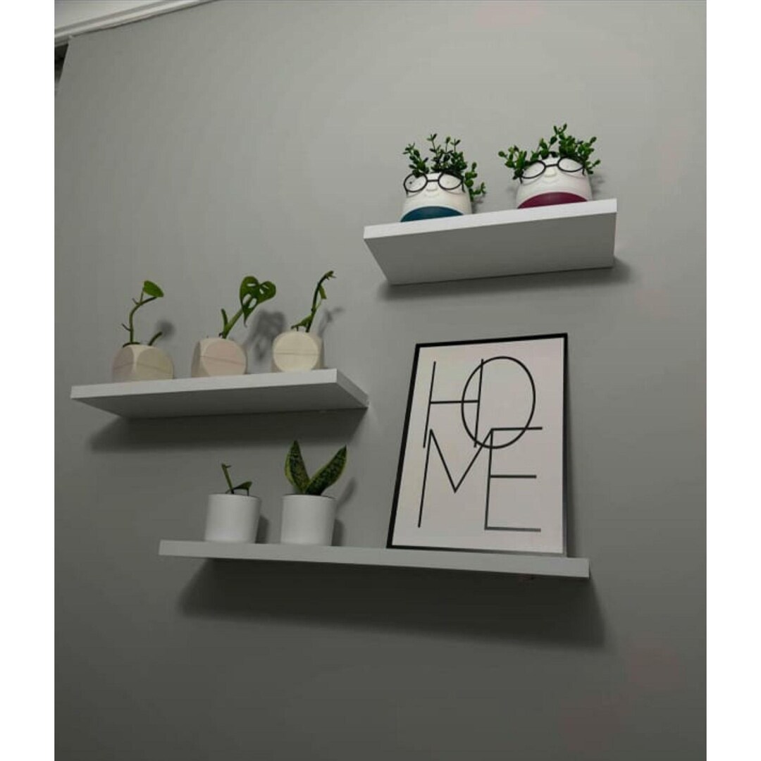 Modern Floating Shelf, White Floating Shelf, Wall Mounted Floating ...