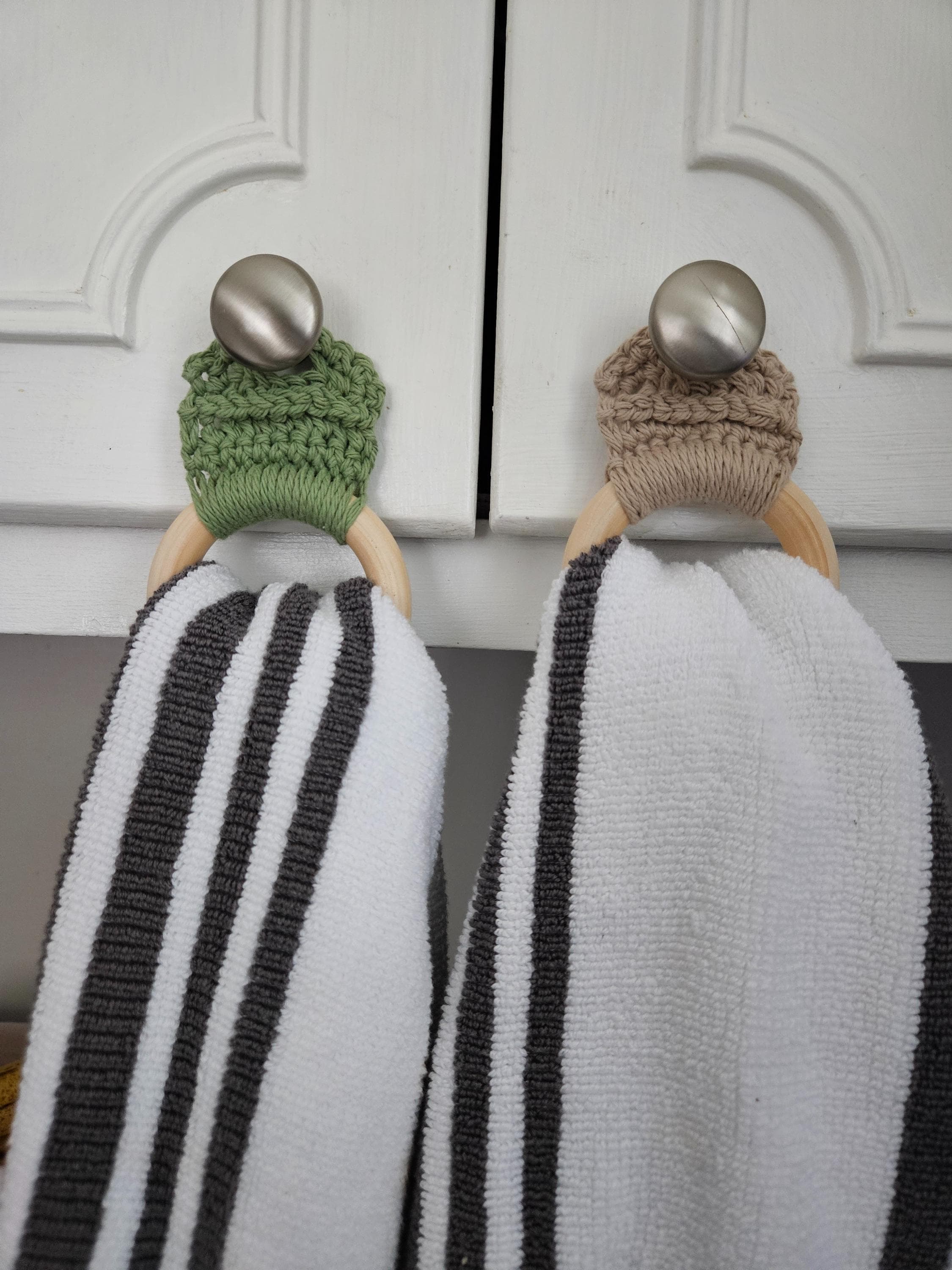 Crochet Pattern, Cabinet Knob Towel Holder, Crochet Tutorial, DIY ...