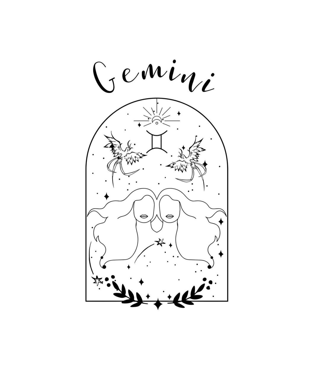 Gemini Svg Png, Gemini Zodiac Sign Svg Png, Gemini Sublimation ...