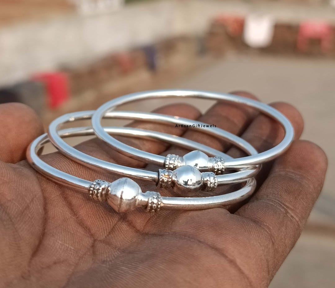 Thick West Indian Bangles, Single Bangles, Sterling Silver Bangles ...