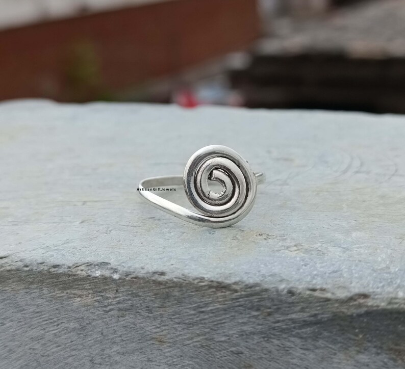 Sterling Silver Spiral Fidget Ring, Anxiety Jewelry - Etsy