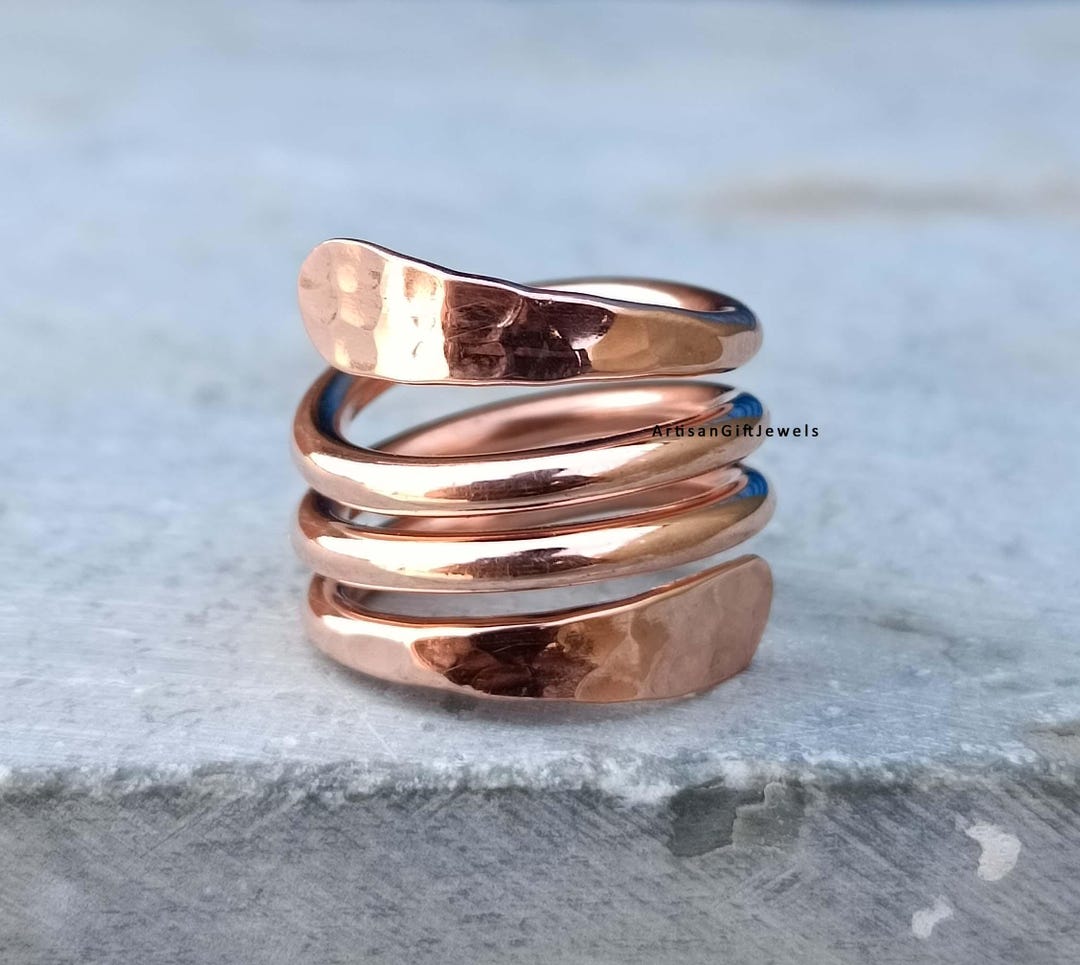 Pure 100% Copper Wrap Ring, Arthritis Thumb Ring, Solid Copper Ring ...