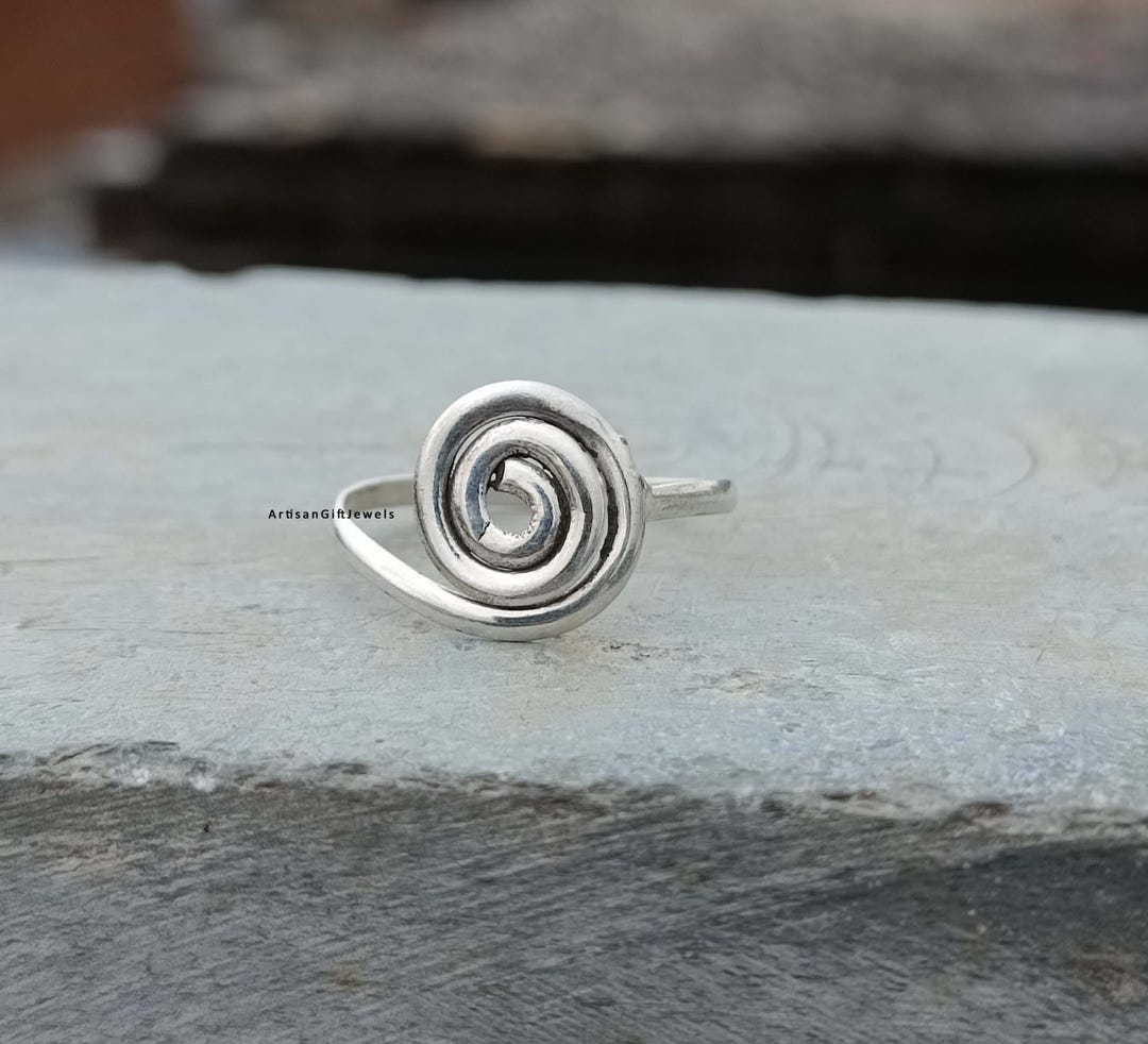 Sterling Silver Spiral Fidget Ring, Anxiety Jewelry - Etsy