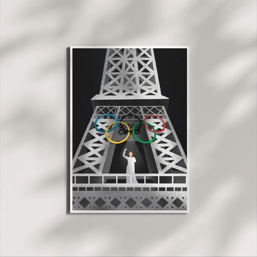 Celine Dion Poster, Olympic Games 2024, Trendy Hand Drawn Wall Art ...
